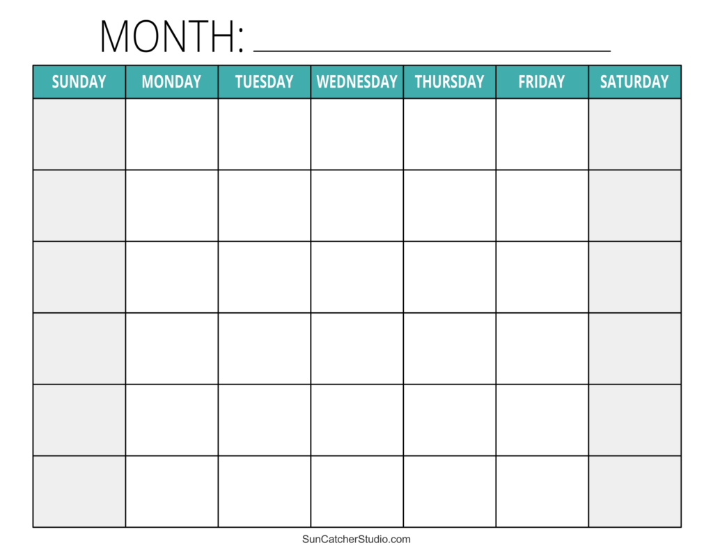 Blank Calendar Template Printable | Printable Templates