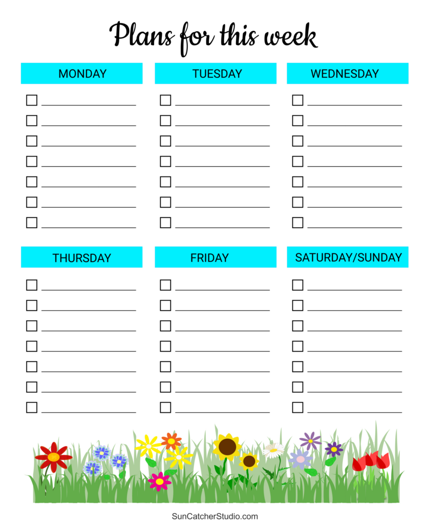 Free Weekly Planner Template Printable | Printable Templates