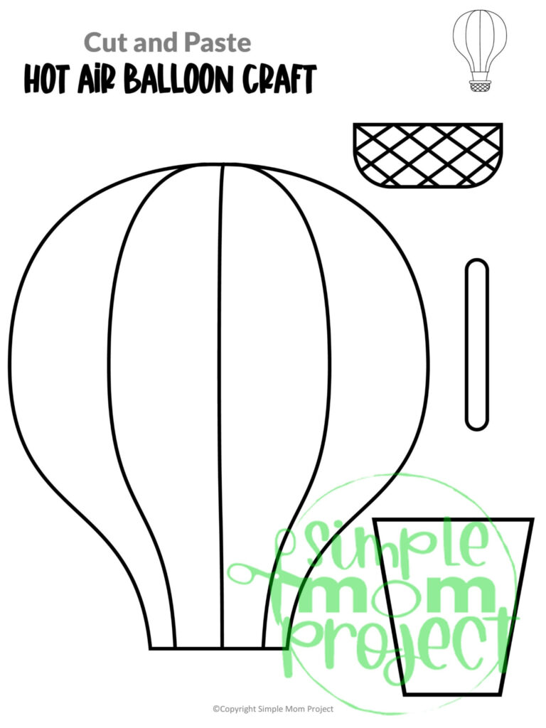 Hot Air Balloon Printable Template | Printable Templates
