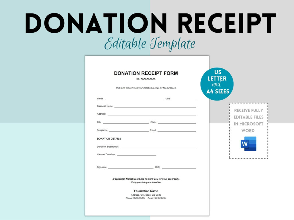 Free Printable Donation Receipt Template | Printable Templates