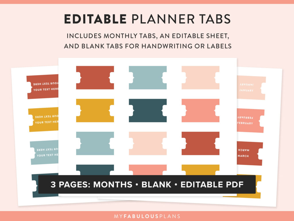 Editable Printable Tabs Template | Printable Templates