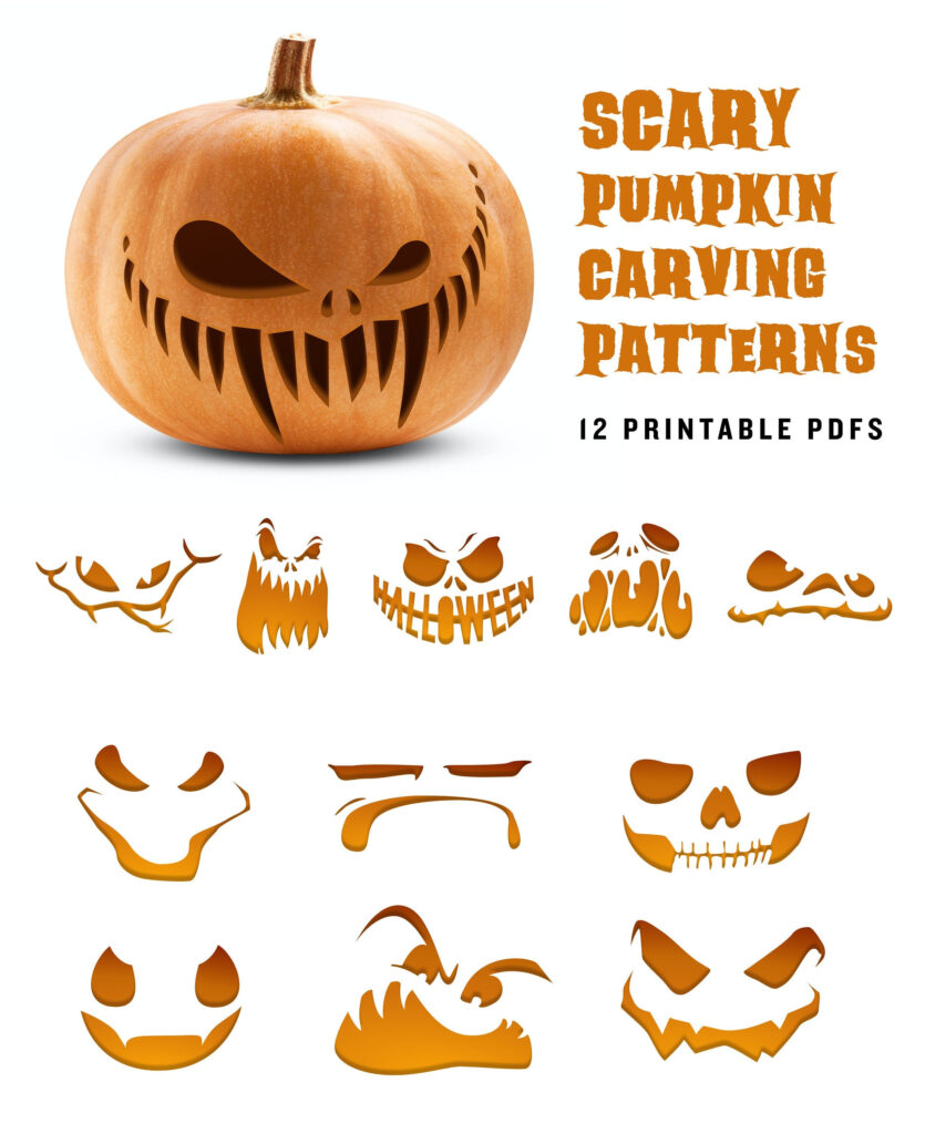 Scary Pumpkin Template Printable Printable Templates 2762
