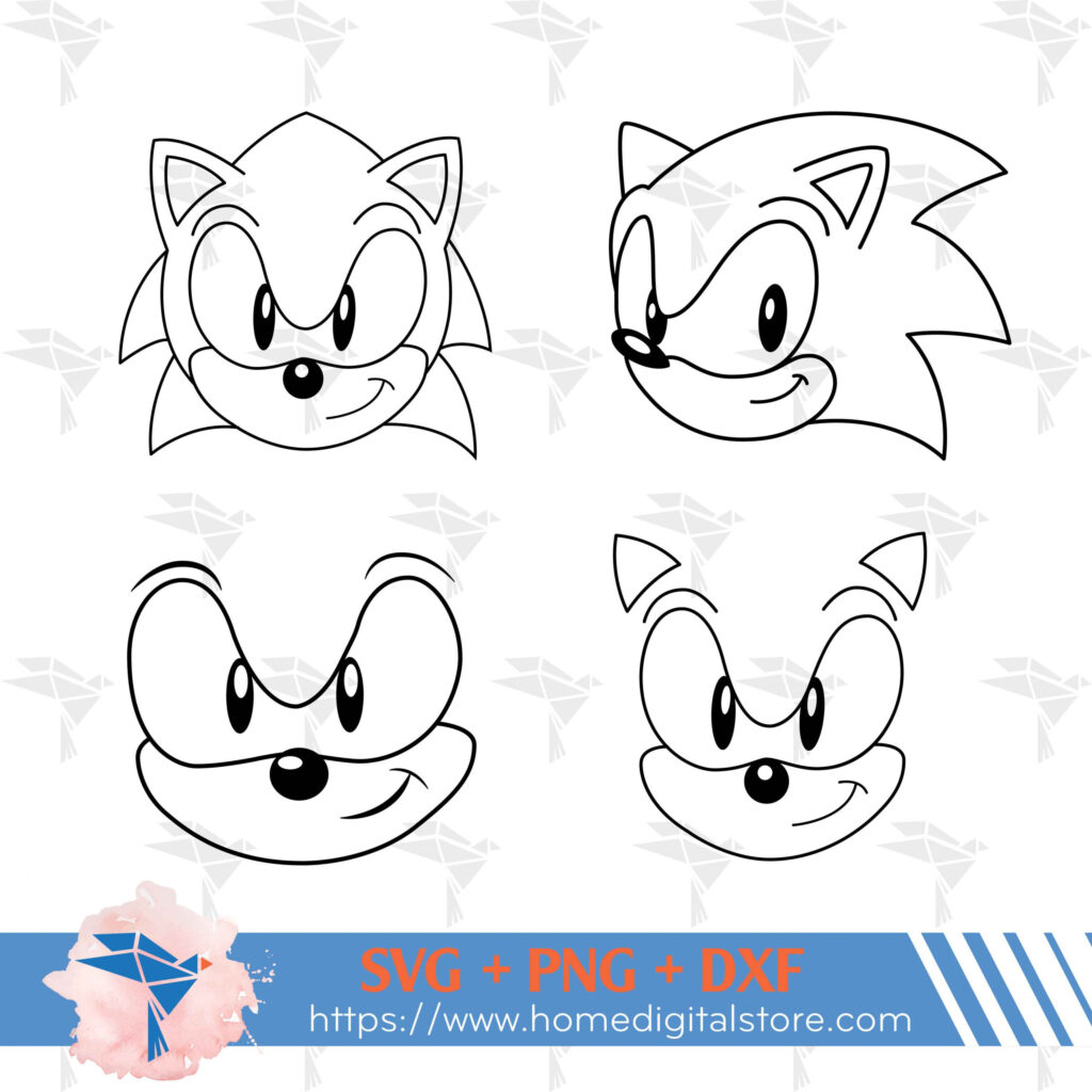 Printable Sonic the Hedgehog Face Template | Printable Templates