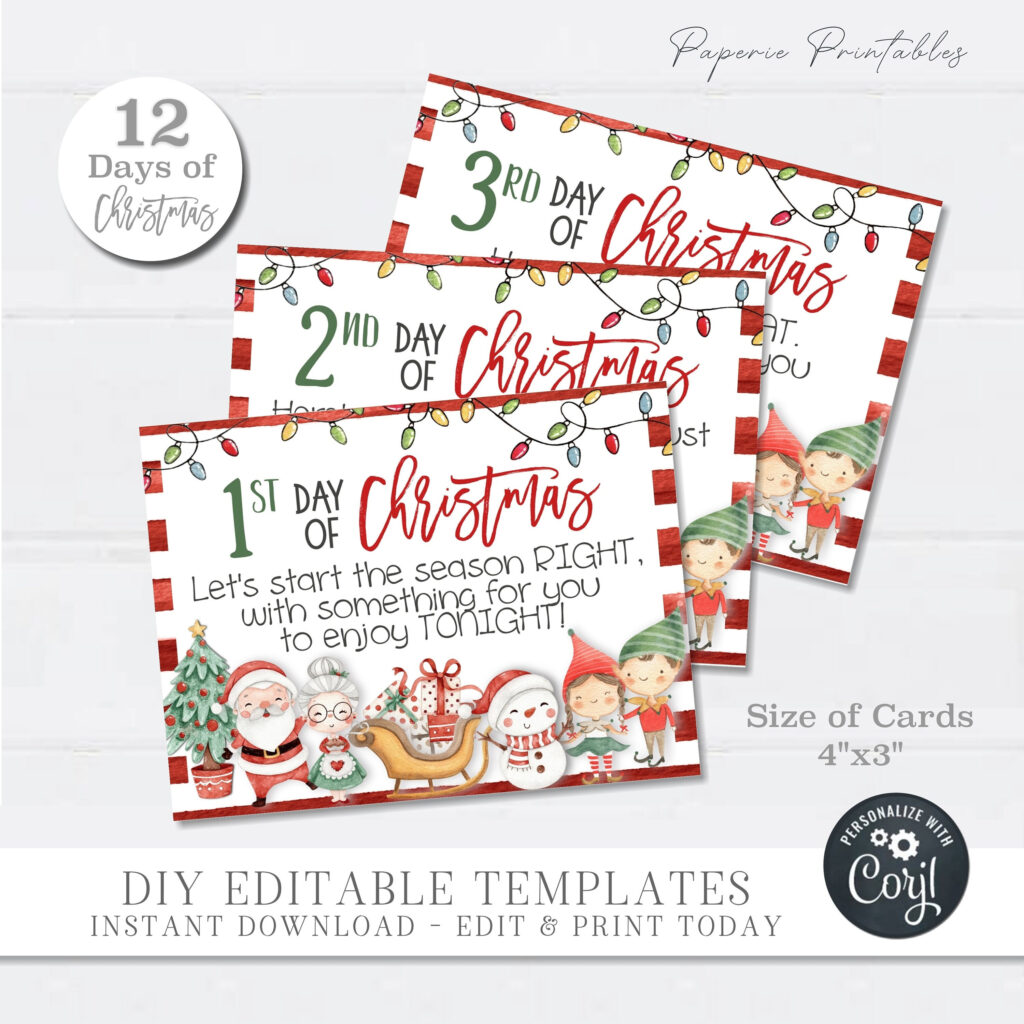 12 Days of Christmas Templates | Printable Templates