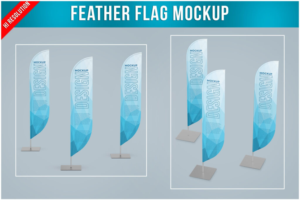Feather Flag Template Canva | Printable Templates