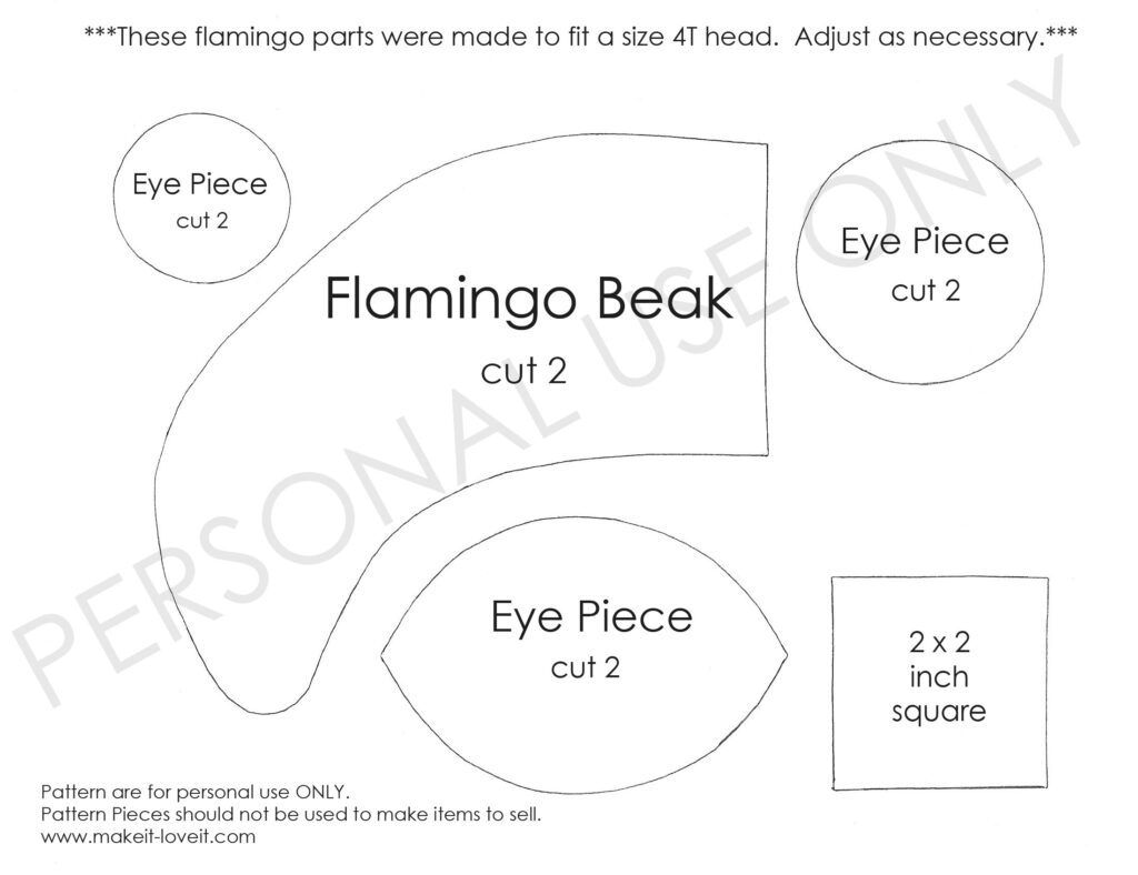 Felt Turkey Eyes Beak Beard Template | Printable Templates