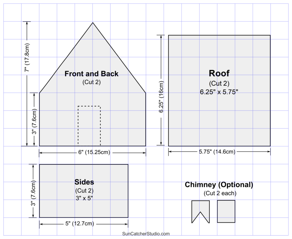 Gingerbread House Village Template | Printable Templates