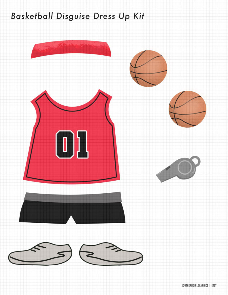 Disguise a Turkey Basketball Player Template | Printable Templates