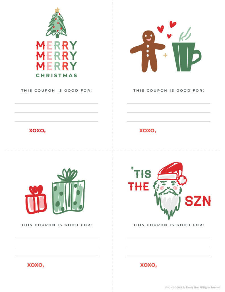 Blank Coupon Template Christmas | Printable Templates