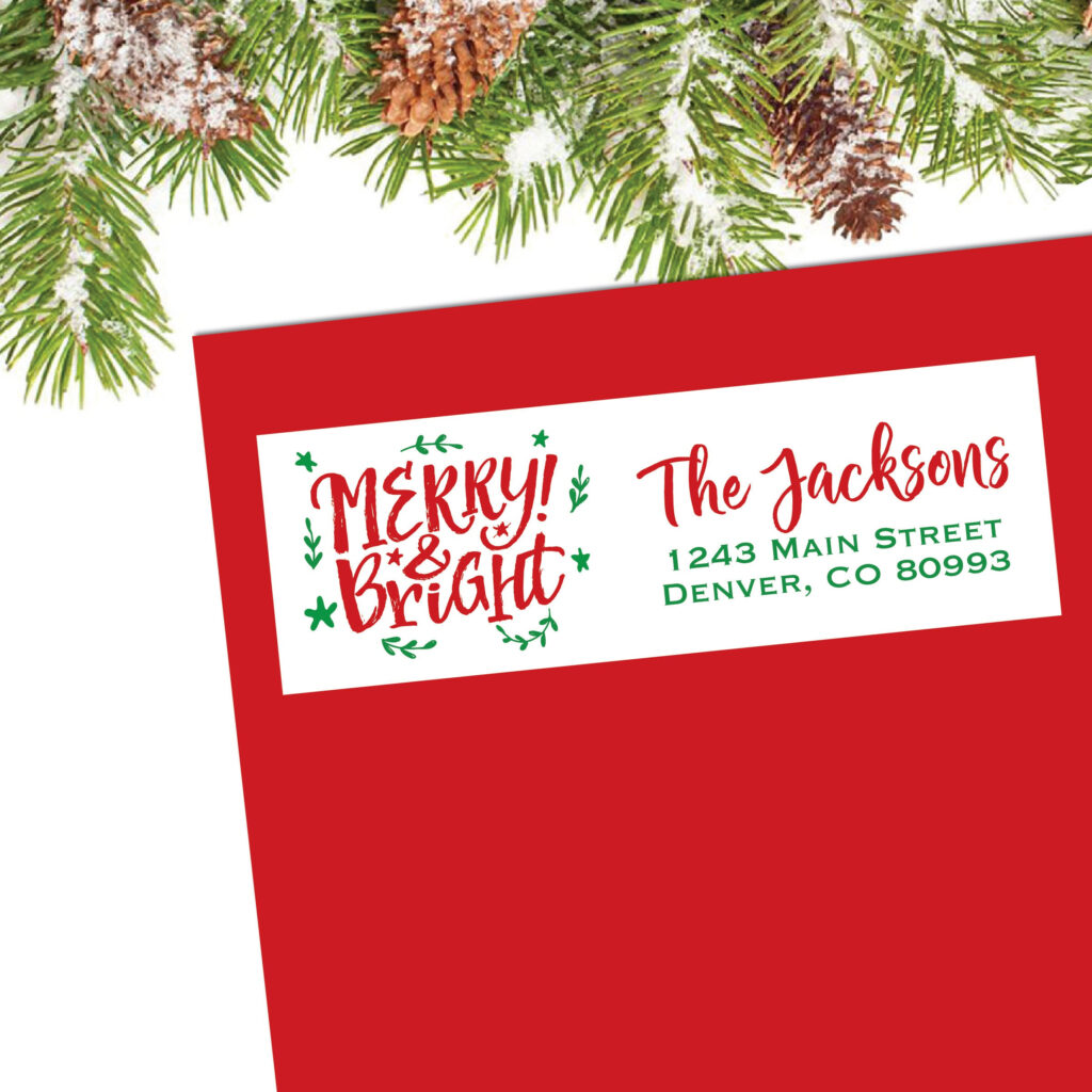 Christmas Address Return Labels Template | Printable Templates