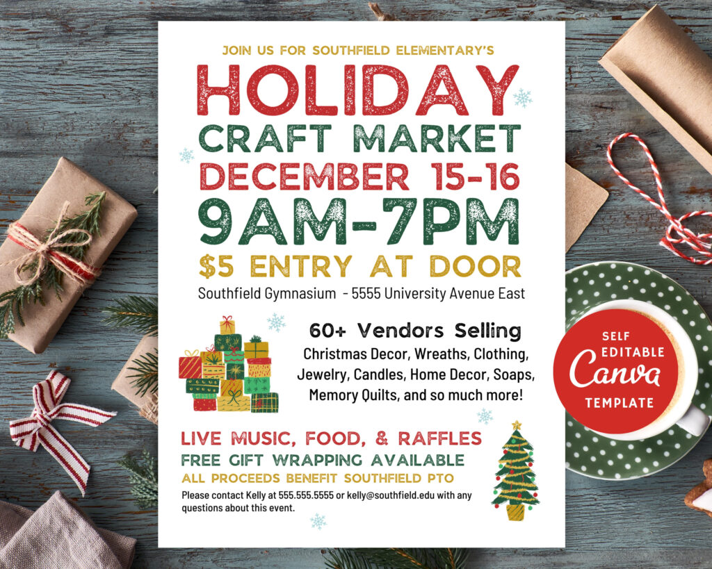 Christmas Bazaar Flyer Template | Printable Templates
