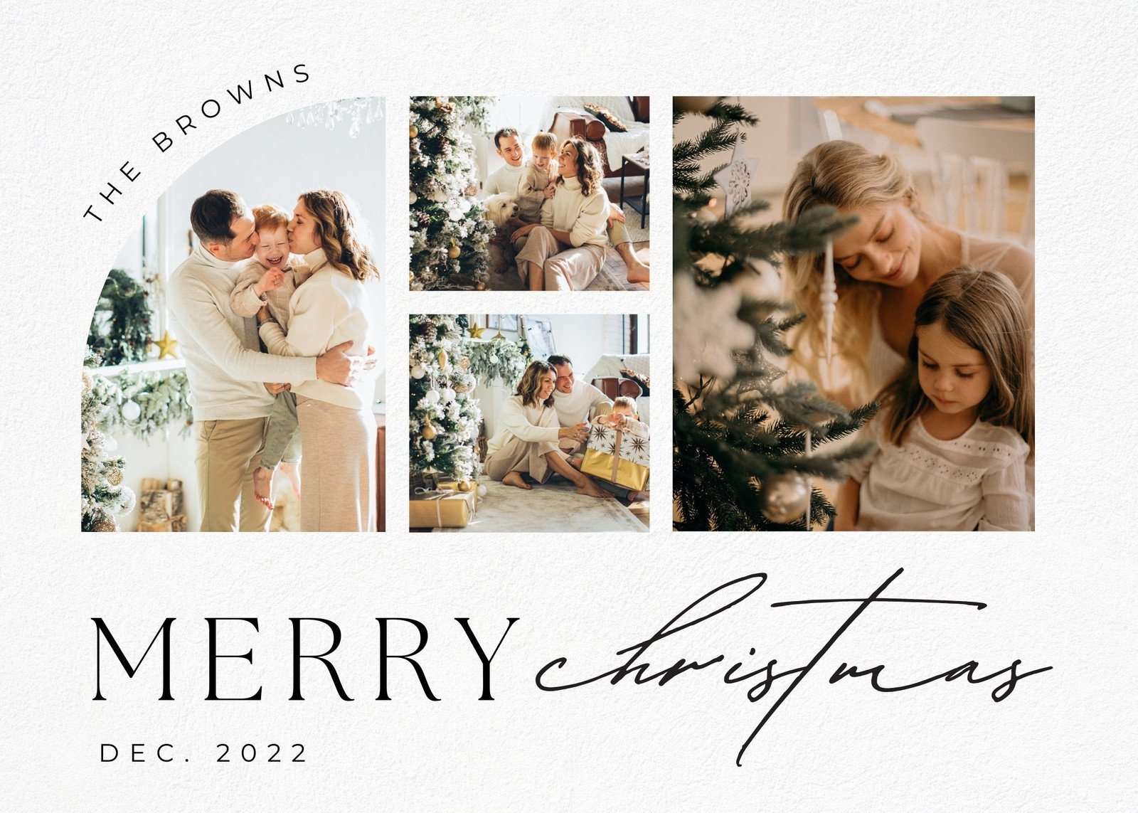 3 Photo Christmas Card Template | Printable Templates